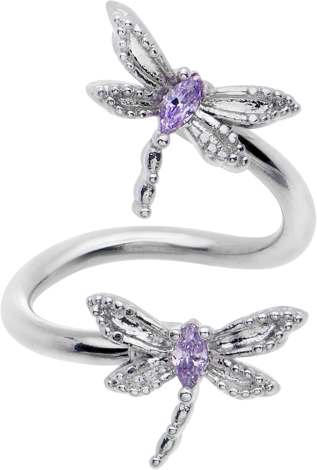 Amazon.com: Body Candy Womens 14G Surgical Steel Open Dragonfly Spiral Twister Belly Button Ring ...