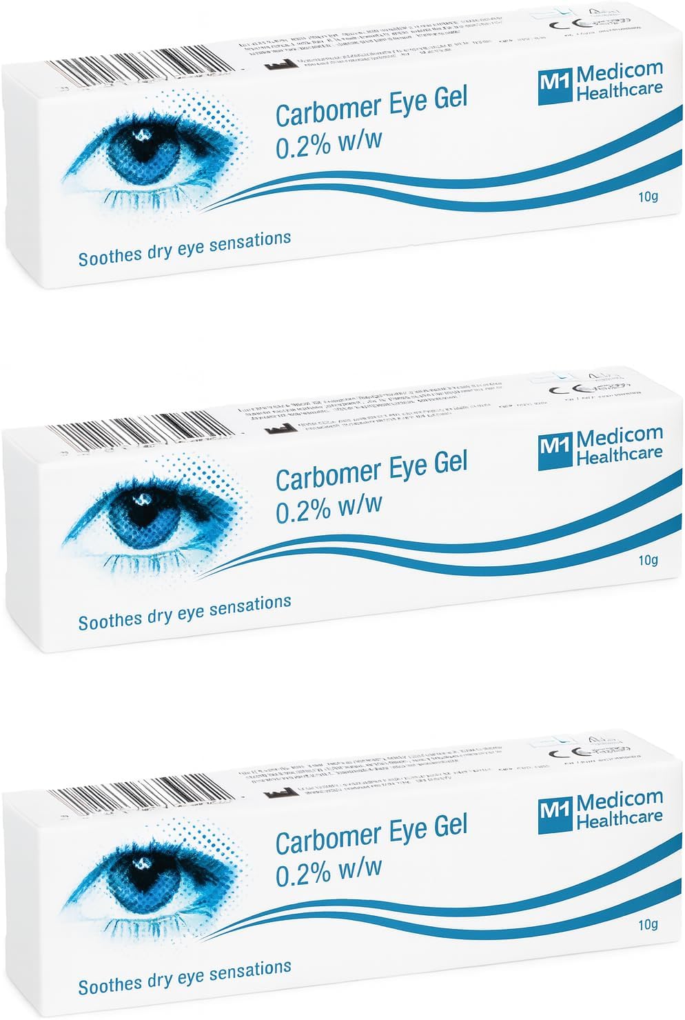 Medicom Carbomer 0.2% Eye Gel 10g Pack of 3 – Hydrating Nighttime for ...