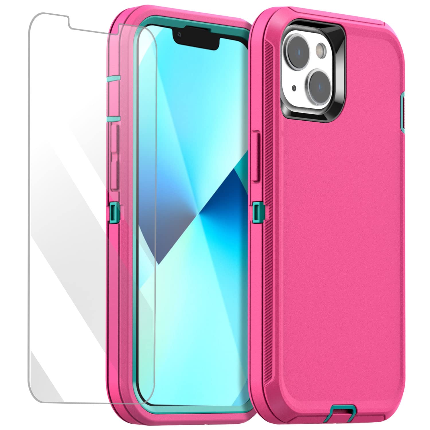 Amazon.com: AICase for iPhone 13 Mini Case(5.4") with Glass Screen ...