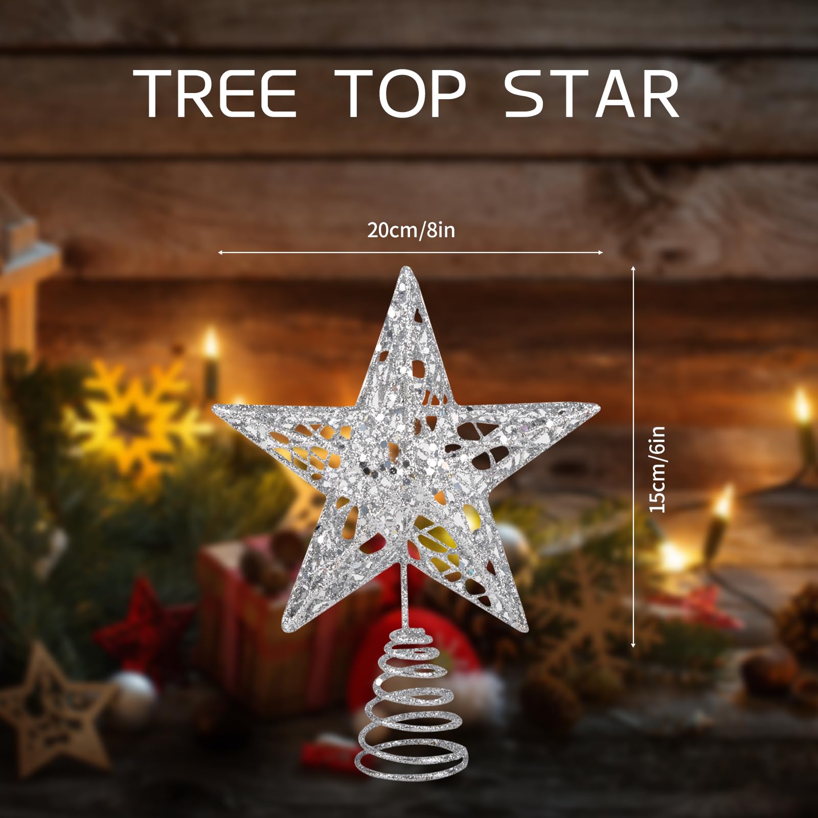 Silver Christmas Tree Topper Reviews For Northlight 8 In. Retro Silver ...