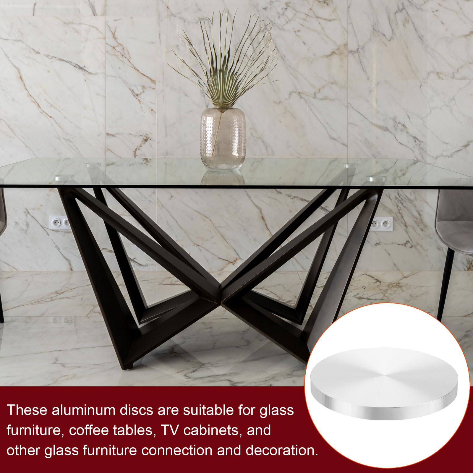 Aluminum Table Uxcell 2Pcs Round Shape Aluminum Disc, M10 Thread 100mm ...