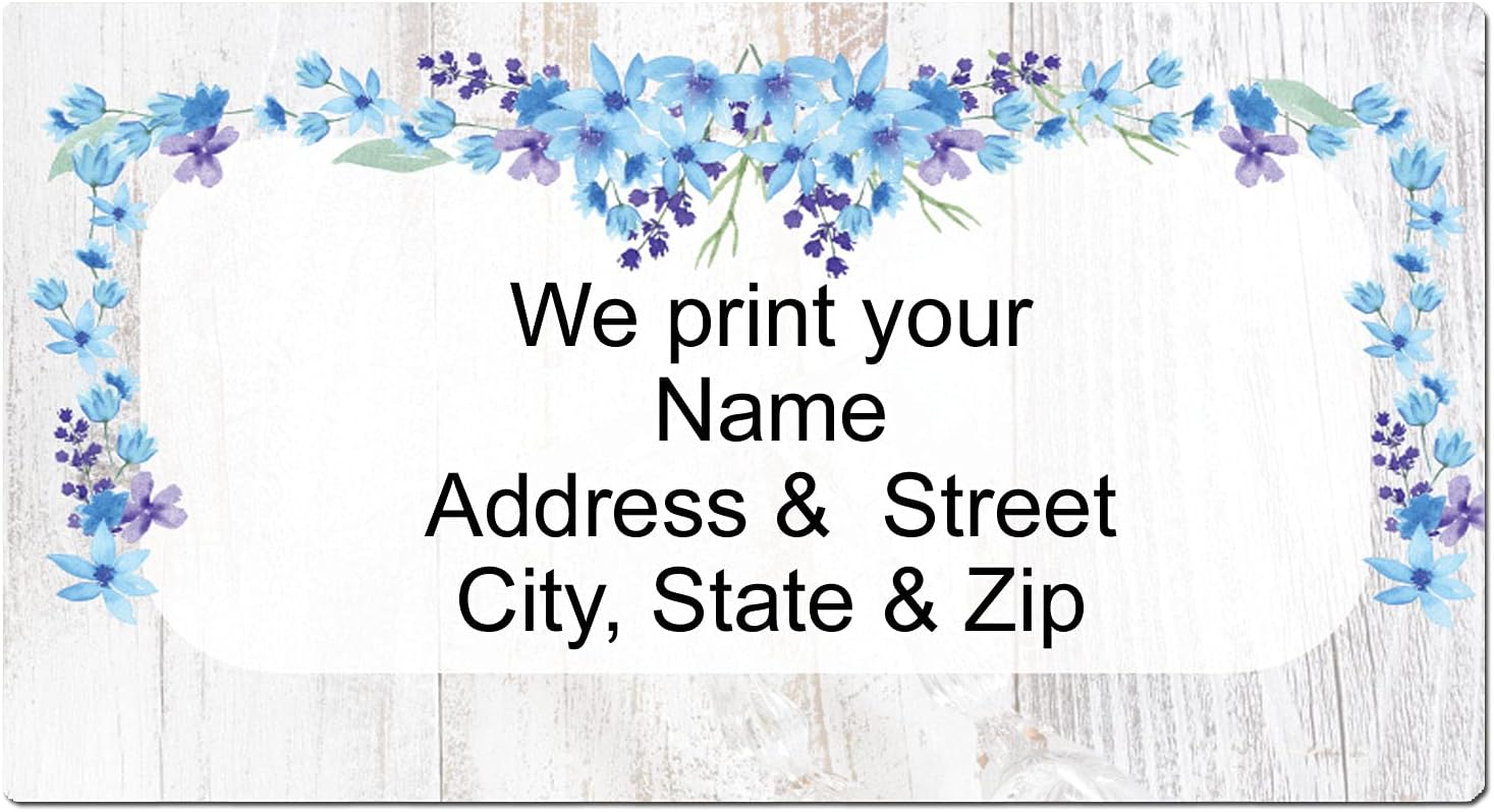 Amazon.com : Rustic Floral Address Label - Customized Return Address ...