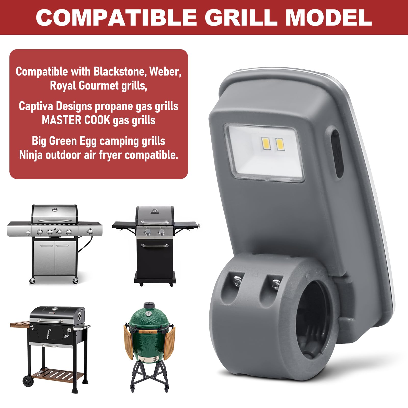 Snapklik.com : Waterproof Rechargeable BBQ Grill Light For Weber Grill ...