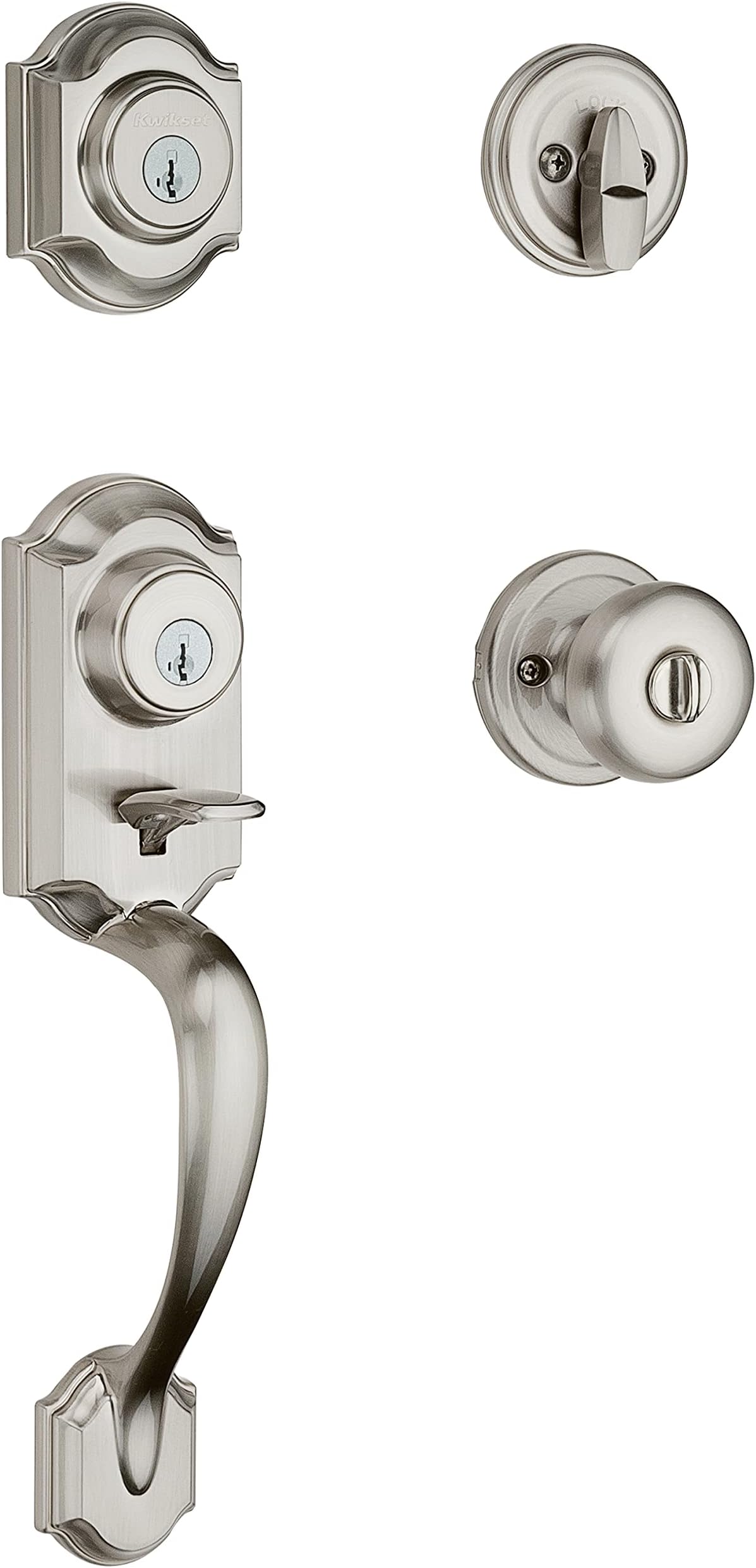 Kwikset Montara Front Door Lock Handle and Deadbolt Set, Entry ...