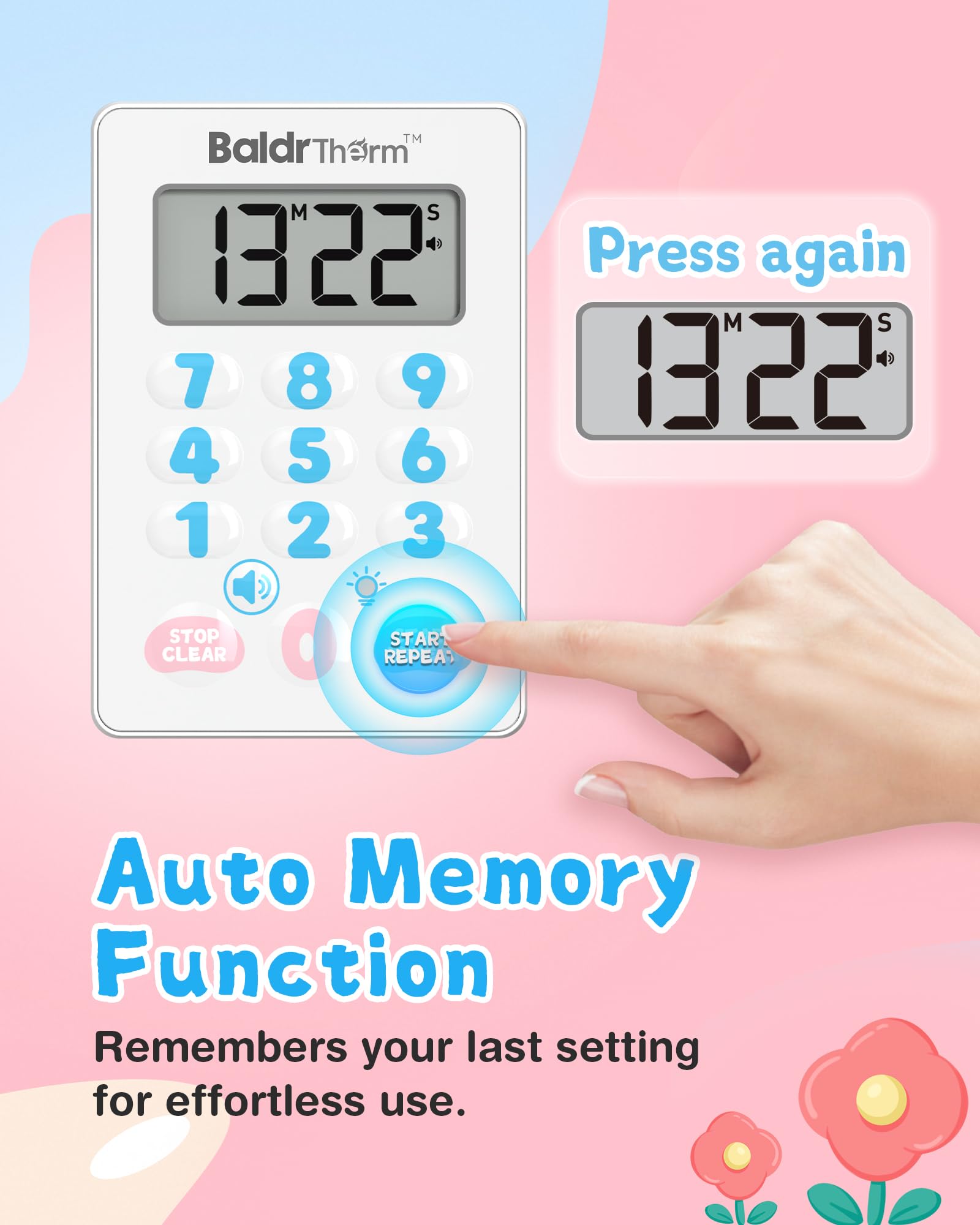 Snapklik.com : Digital Kitchen Timer, Magnetic Waterproof Countdown ...