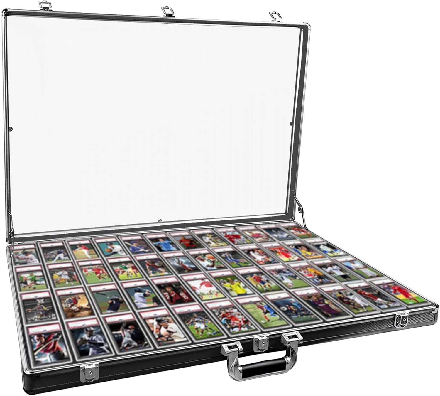 Amazon.com: Aluminum PMMA Trading Card Display case,Table Top Portable ...