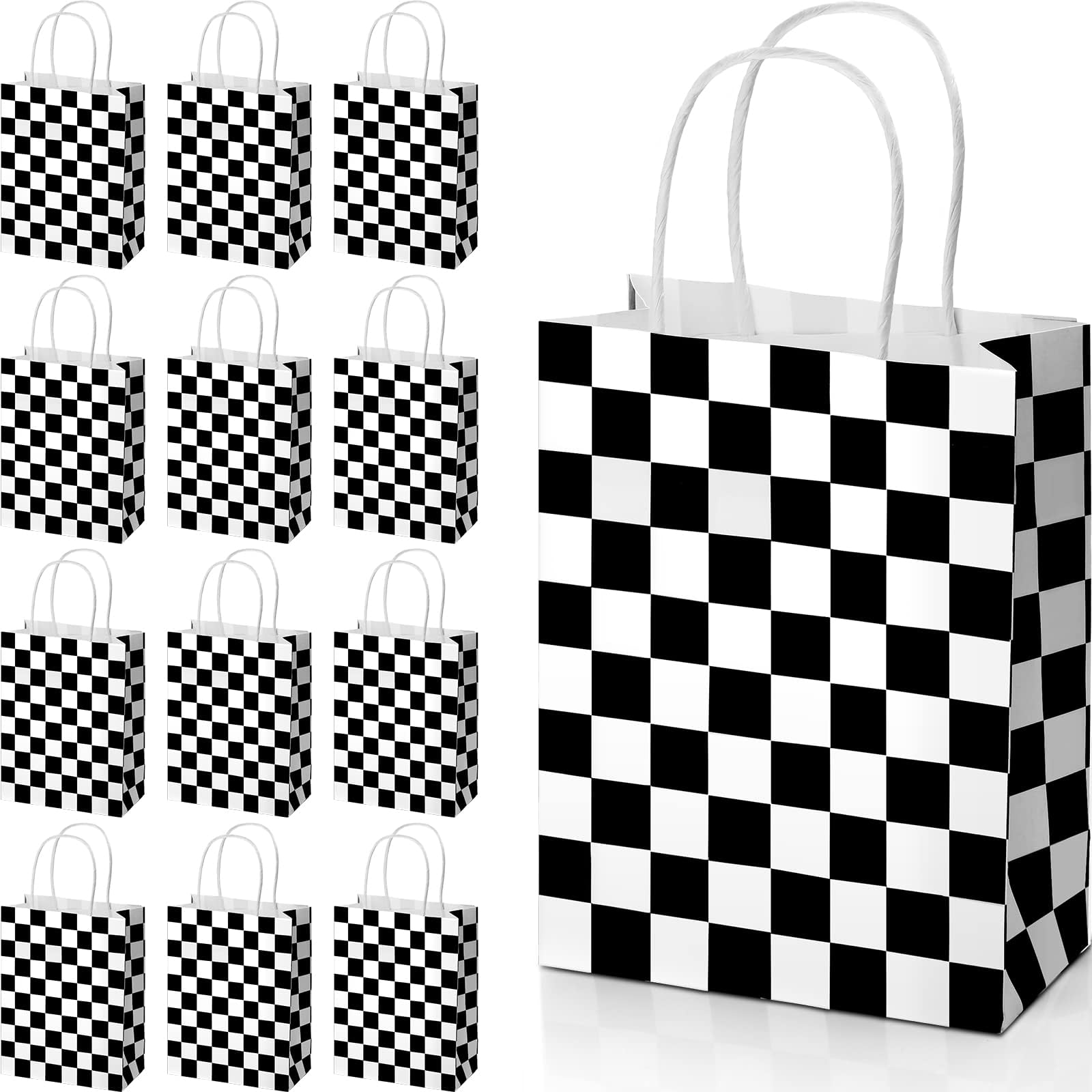 Amazon.com: Super Z Outlet 12 Pack Black and White Checker Racing Flag ...
