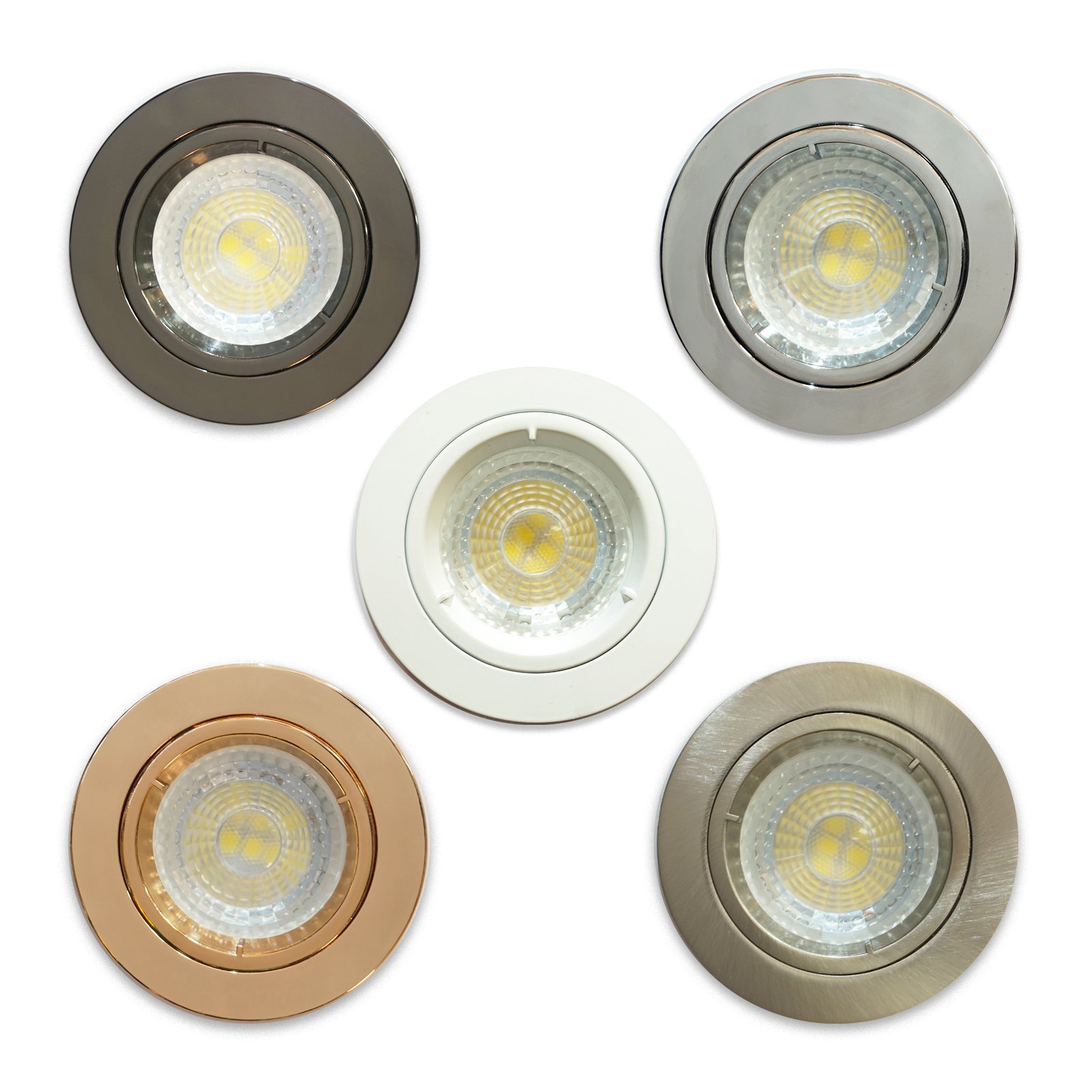 Other Round GU10 LED Recessed Downlights - Pack of 10 Spotlights with ...