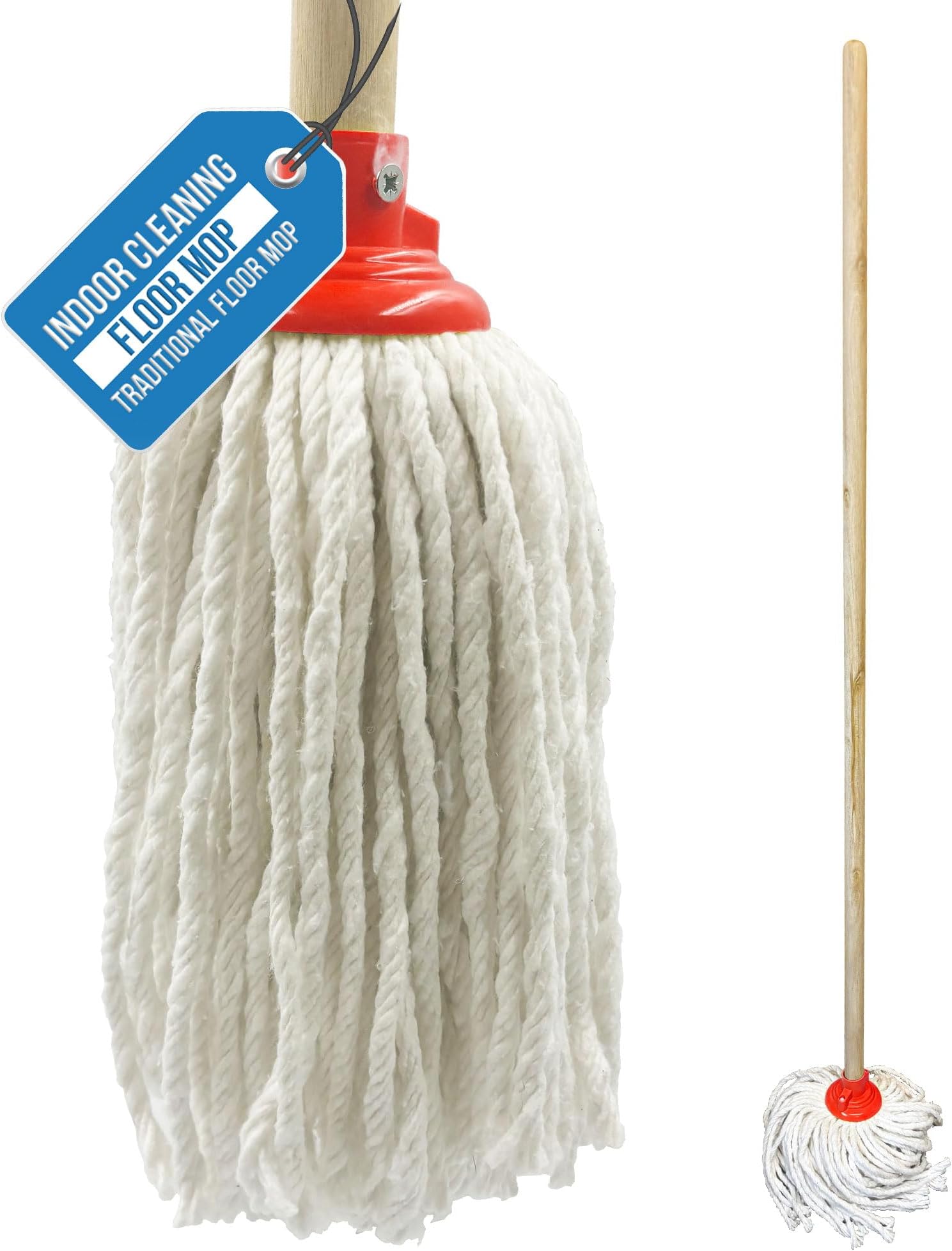 Addis Cloth Mop With 3 Piece Handle In Blue, White And Grey : Amazon.co ...