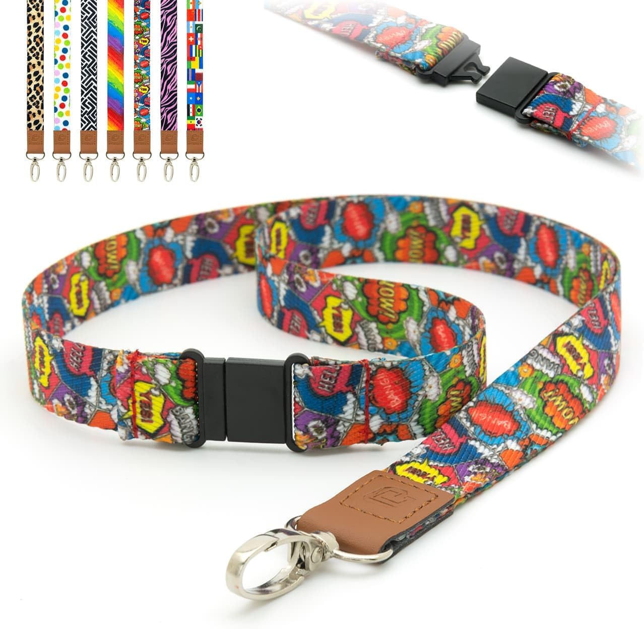 Lanyards Comic Strip Pop Art Themed Pre-Printed Safety Breakaway Pull ...