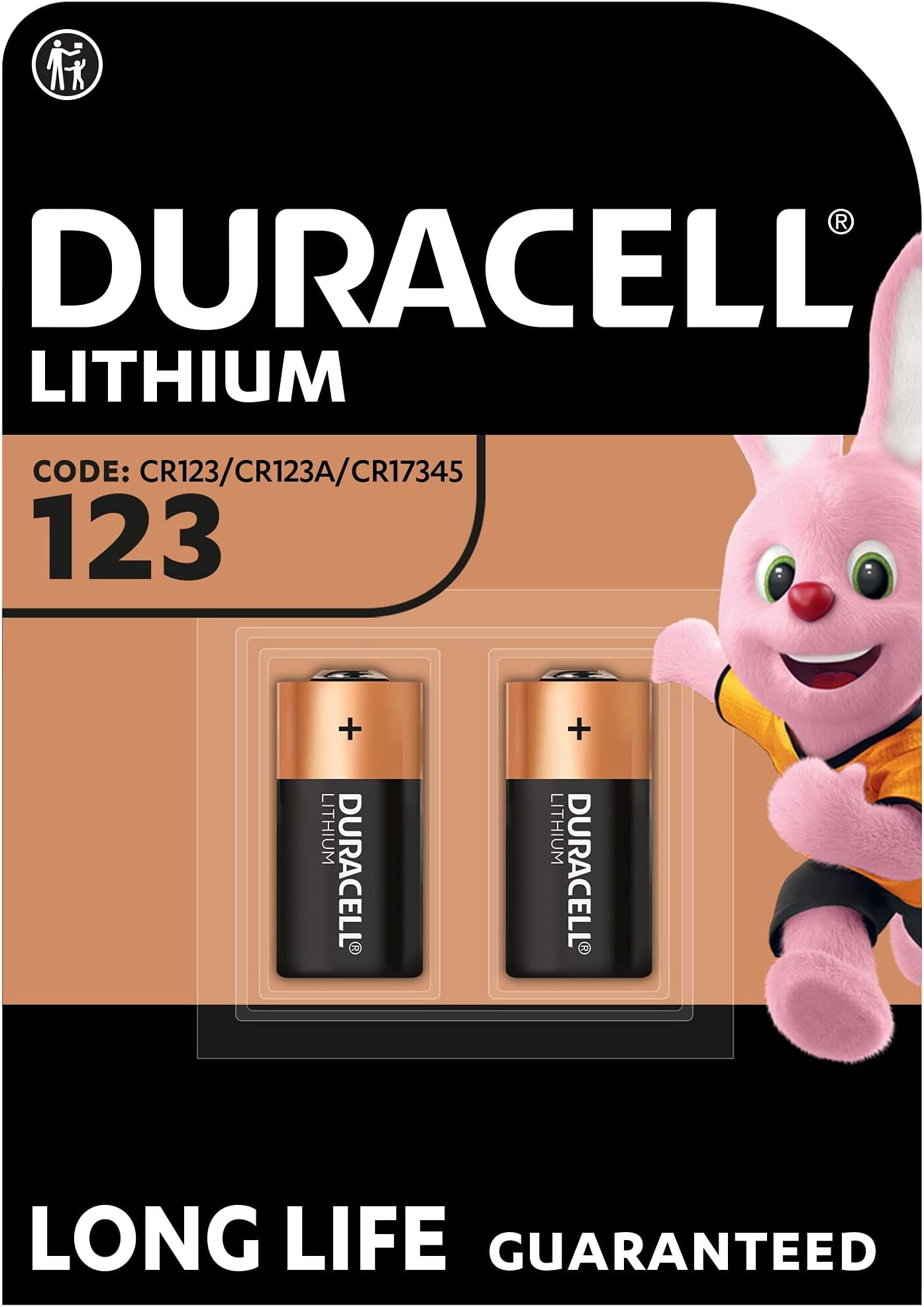 DURACELL CR123 (2 Pack) High Power Lithium Battery 3V (CR123A / CR17345 ...