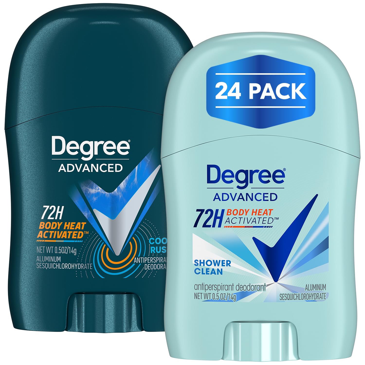 Amazon.com : Degree Travel Deodorant Variety 24-Pack (12 Cool Rush + 12 ...