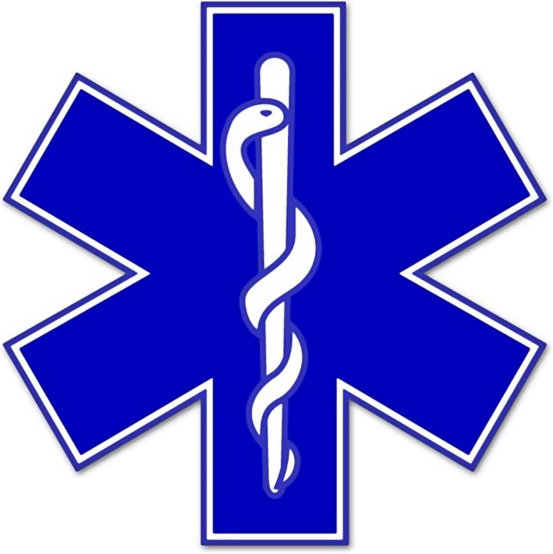 Amazon.com: Rogue River Tactical EMS EMT Star of Life Sticker Decal ...