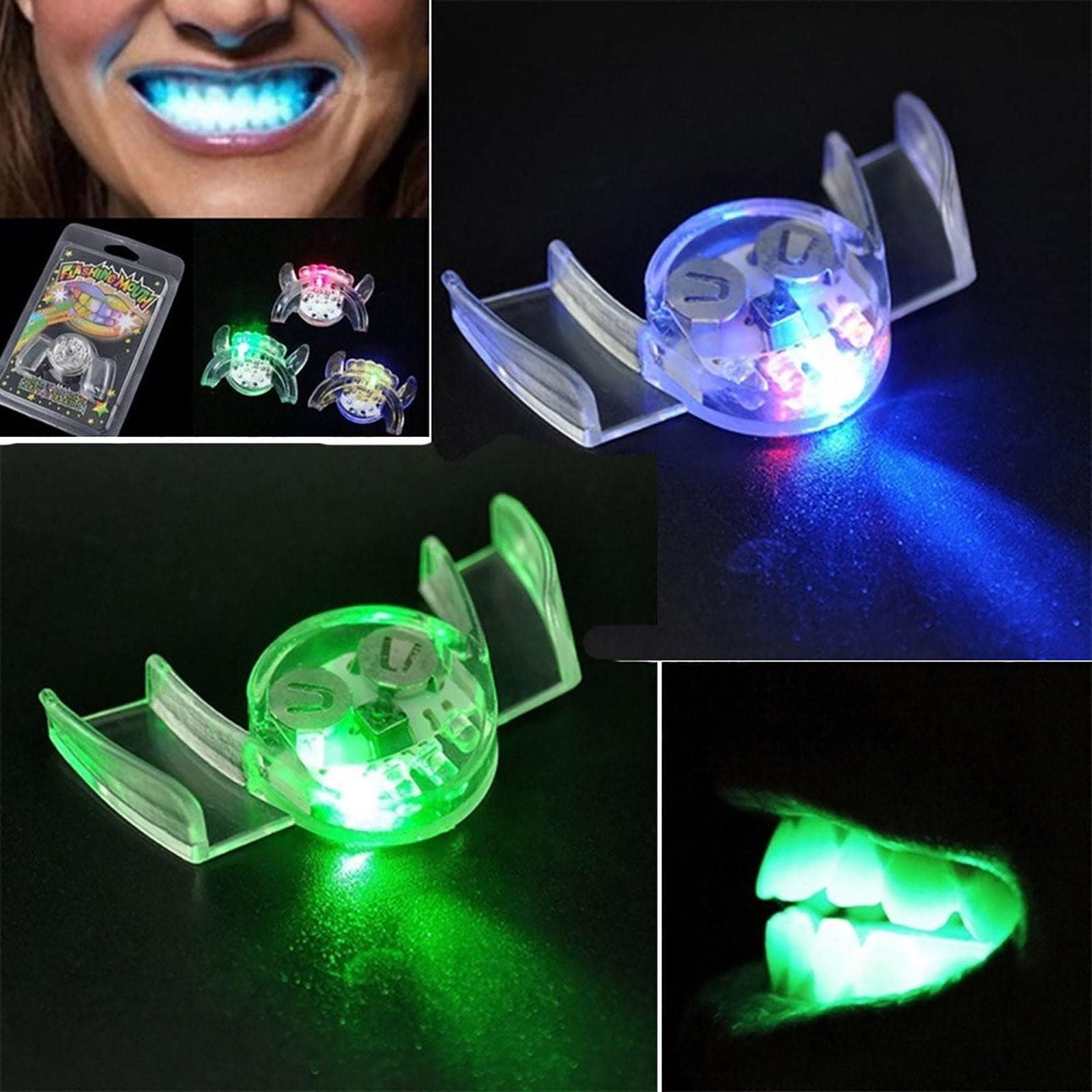 Amazon.com: Sunlucky 1 Piece LED Flashing Mouth Teeth Guard Light Up ...