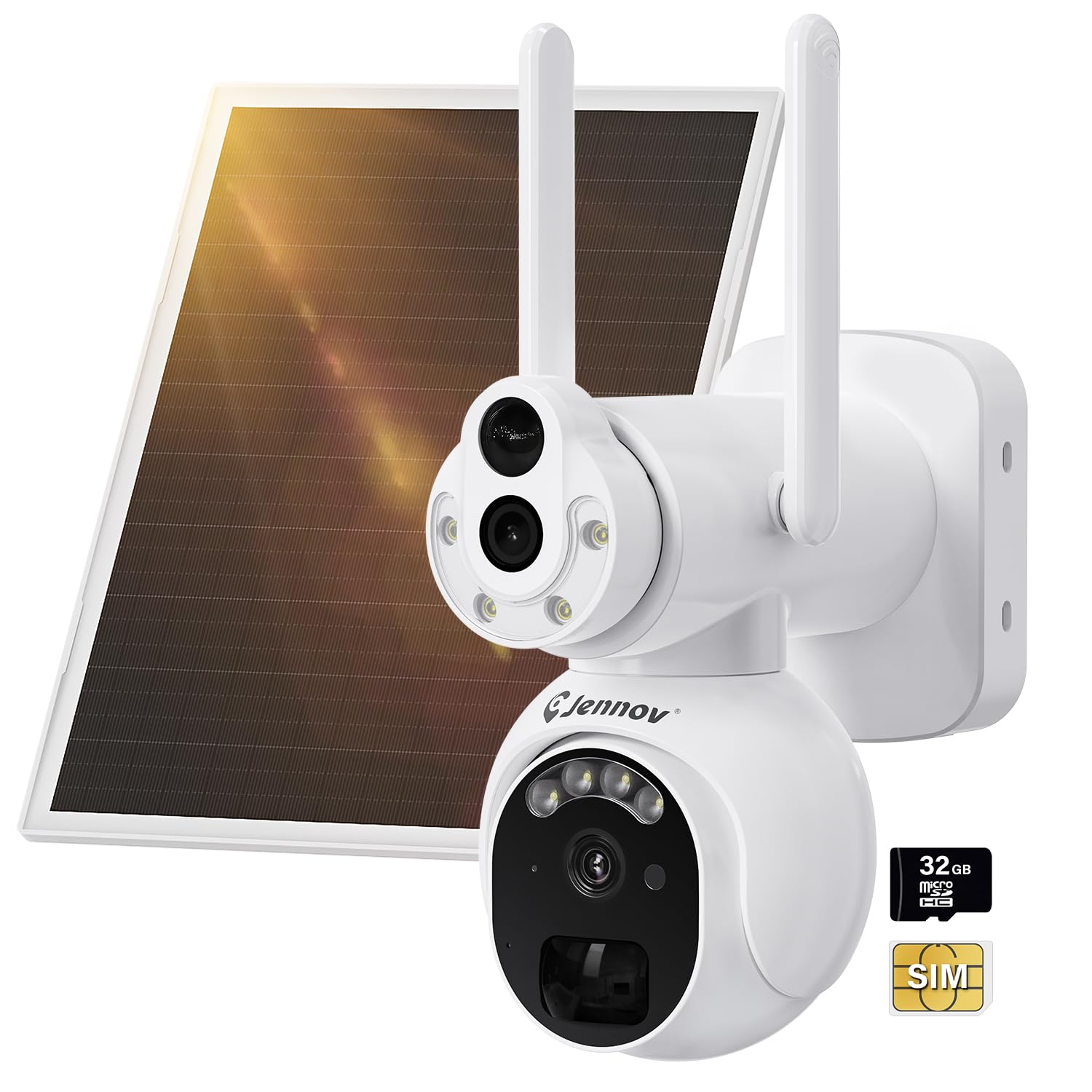 Amazon.com : Jennov No WiFi Security Camera Wireless Outdoor, Dual Lens ...