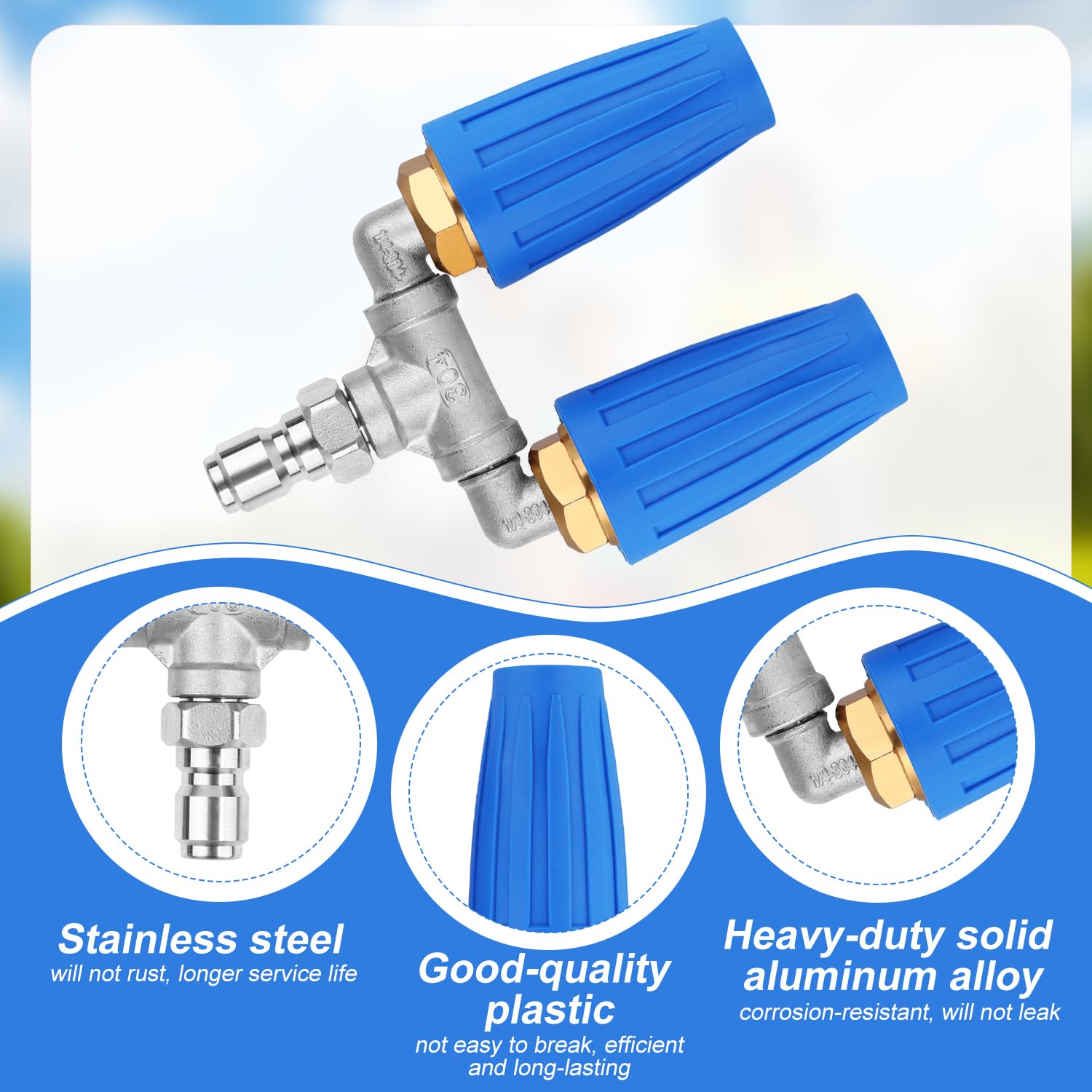 Rotating Turbo Nozzle Attachment 2-in-1 Dual Turbo Nozzle For Pressure ...
