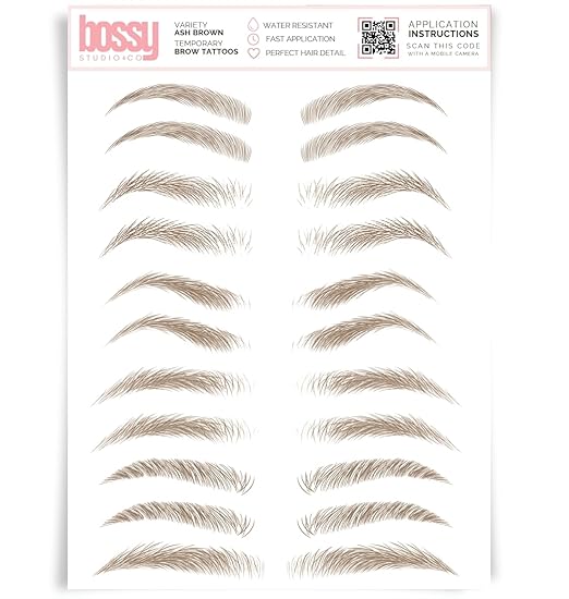 Amazon.com : Brows by Bossy Studio & Co Temporary Eyebrow Tattoos ...
