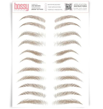 Amazon.com : Brows by Bossy Studio & Co Temporary Eyebrow Tattoos ...