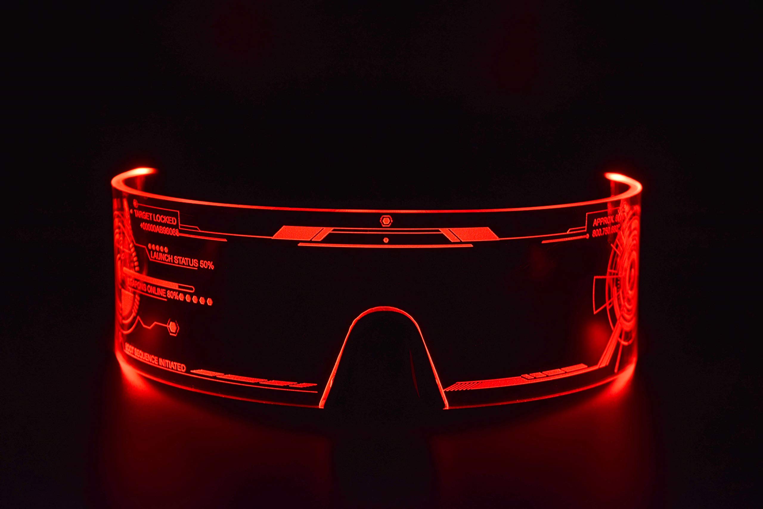 Buy ASVP Shop Cyberpunk LED Visor Glasses - Perfect For Cosplay and ...