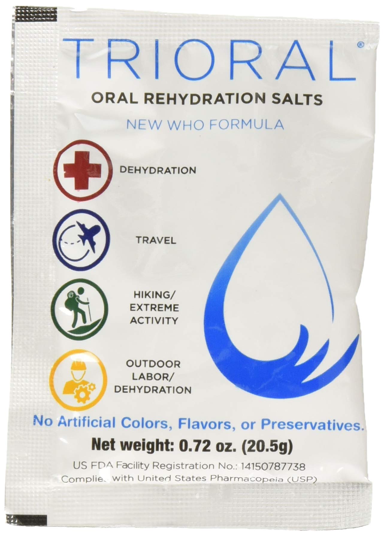 TRIORAL - Oral Rehydration Salts ORS (15, One Liter Packets/Box) World ...