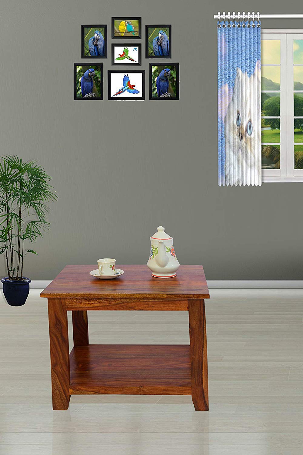 Divine Dekor Sheesham Wood Center Coffee Table for Living Room Wooden ...
