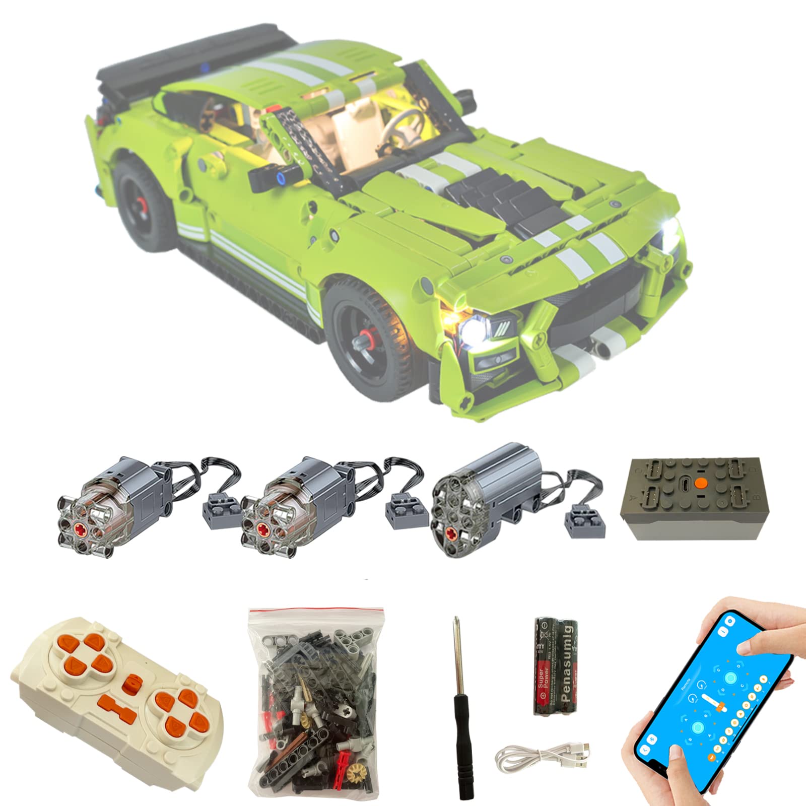 Buy Grey Feather Gen 3 Upgrade Motor for 42138 Ford Mustang Shelby ...