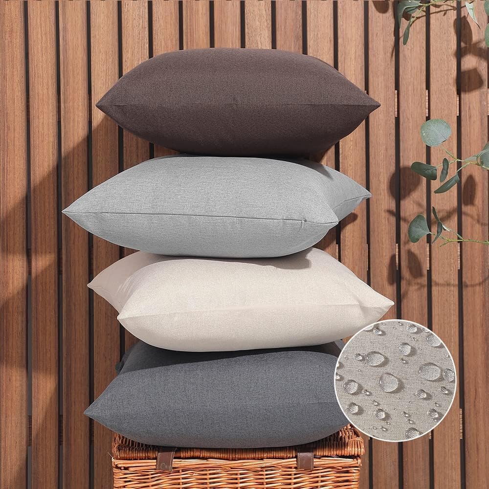 Amazon.com: WEMEON Blue Outdoor Waterproof Pillow Covers18x18in Set of ...