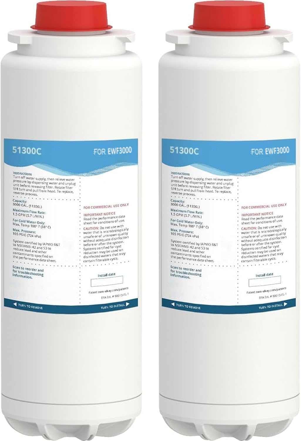 Replacement for Elkay 51300C_2PK WaterSentry Plus Replacement Filter ...