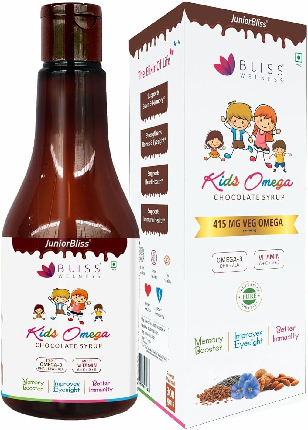 Amazon.com: Generic Junior Bliss Kids Omega 3 6 9 + Multivitamins ...