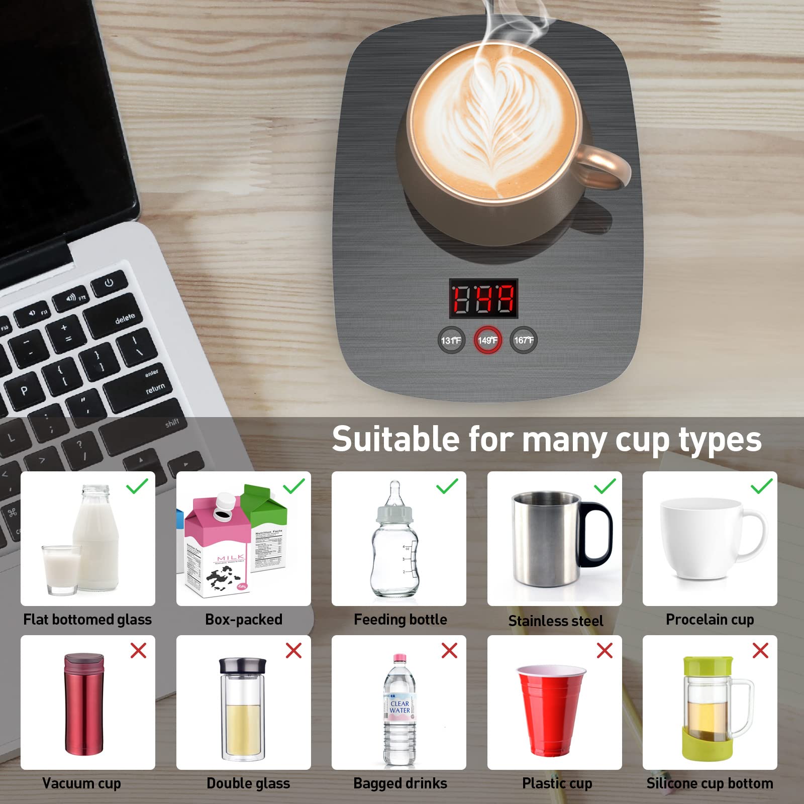 Mug Warmer,Coffee Warmer for Desk Office Home Use, Electric Cup Warmer ...