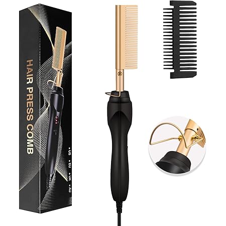 Amazon.com : Hot Comb Pressing Comb Hair Straightener Rake Comb by ...