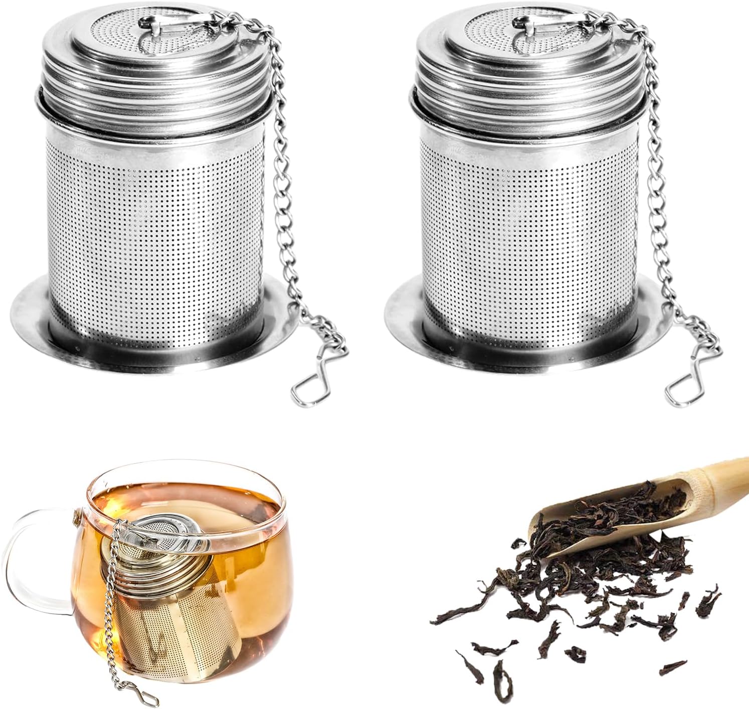 2PCS Tea Diffusers for Loose Tea,Tea Infuser for Loose Tea,Stainless ...