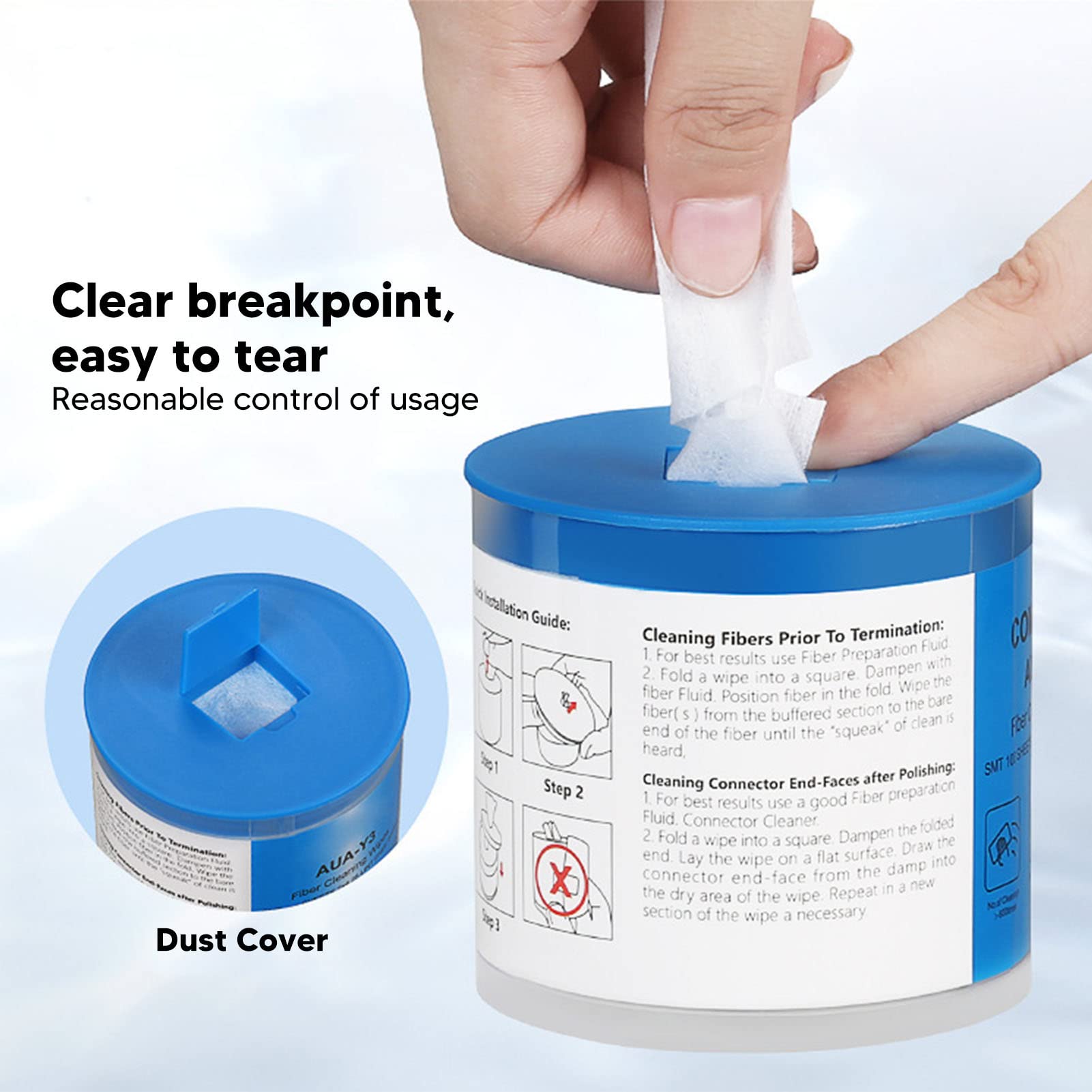 Snapklik.com : 100 Pieces Fiber Optic Cleaning Wipes, Optical Optic ...