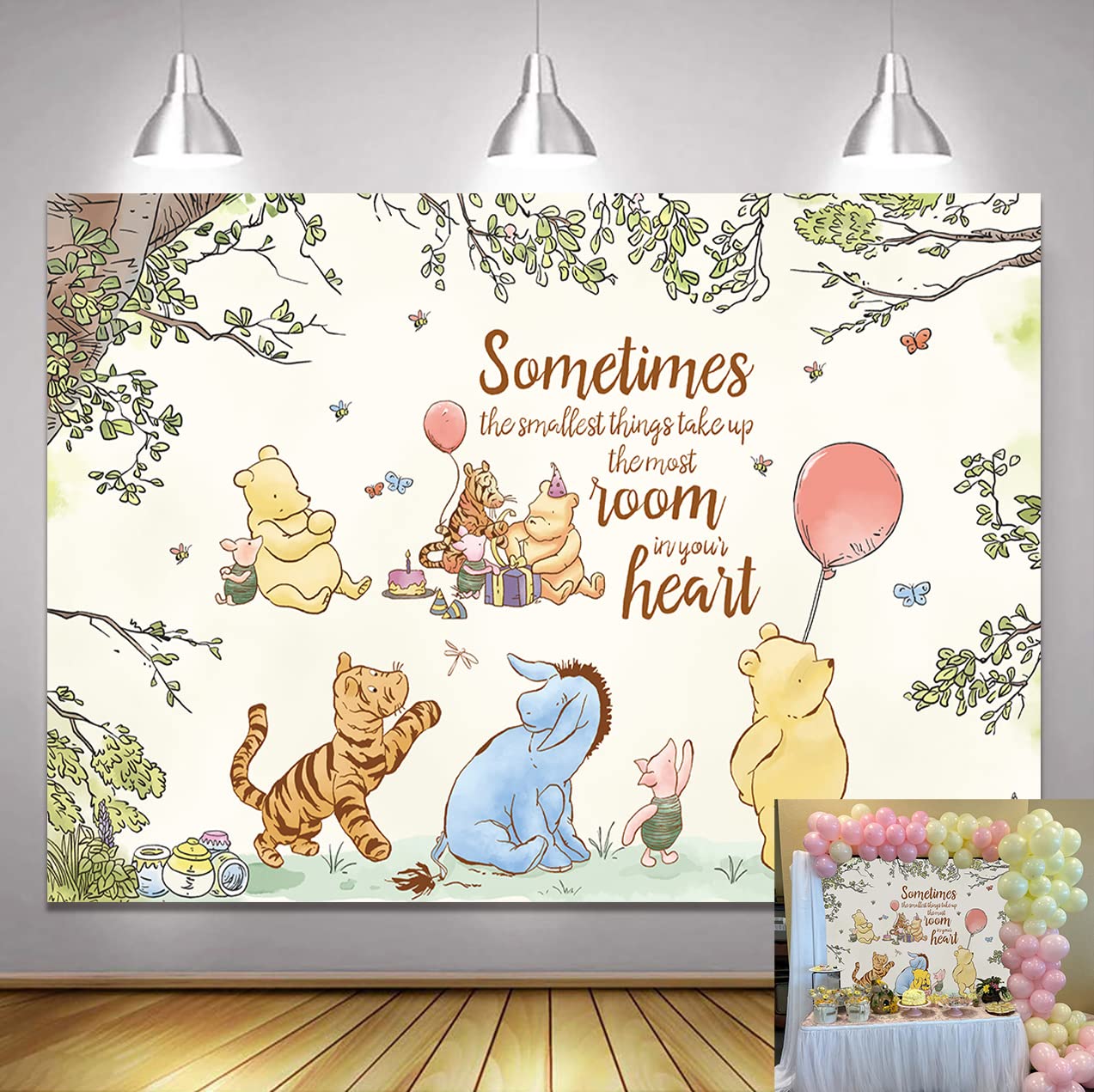 Buy Classic Cute Winnie Backdrop Baby Shower Birthday Party Decoration ...