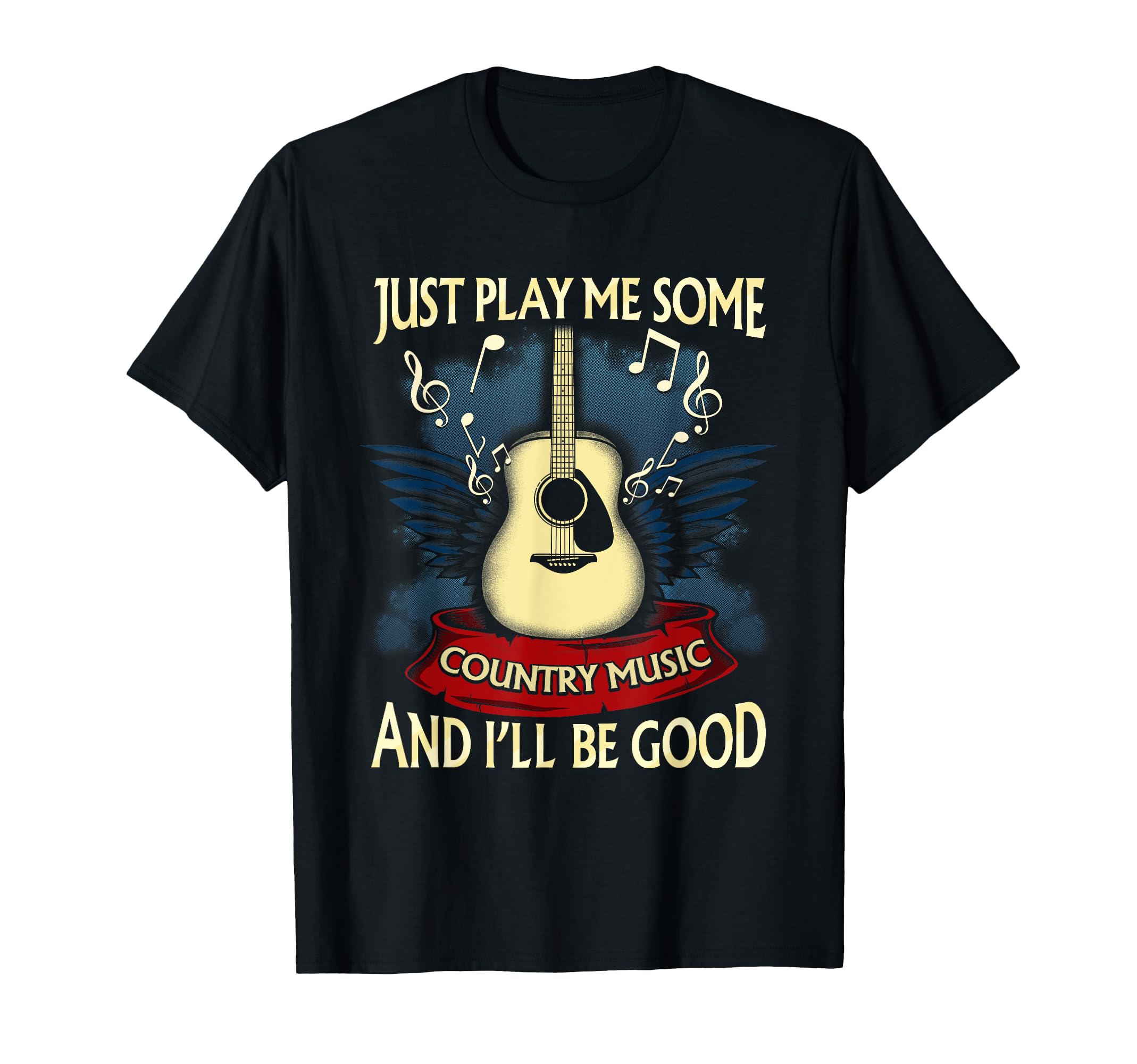 Amazon.com: Just Play Me Some Country Music Distressed Country Shirt T ...