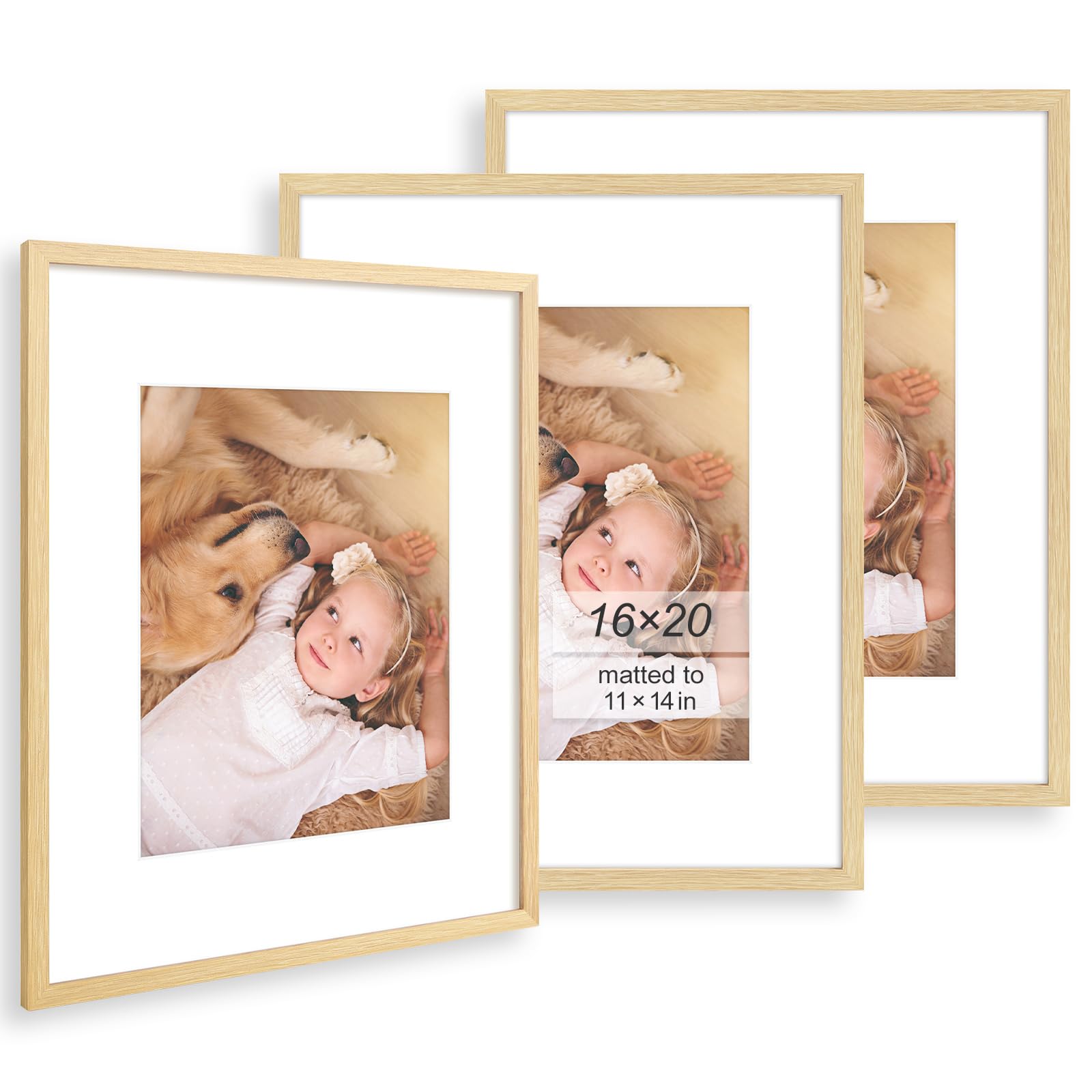 Amazon.com - 16x20 Picture Frame - Solid Wood - Use as 11x14 Frame with ...