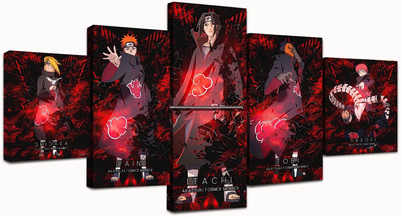 JLXXWNS Anime Poster Pack Akatsuki Organization Posters Bedroom Room ...