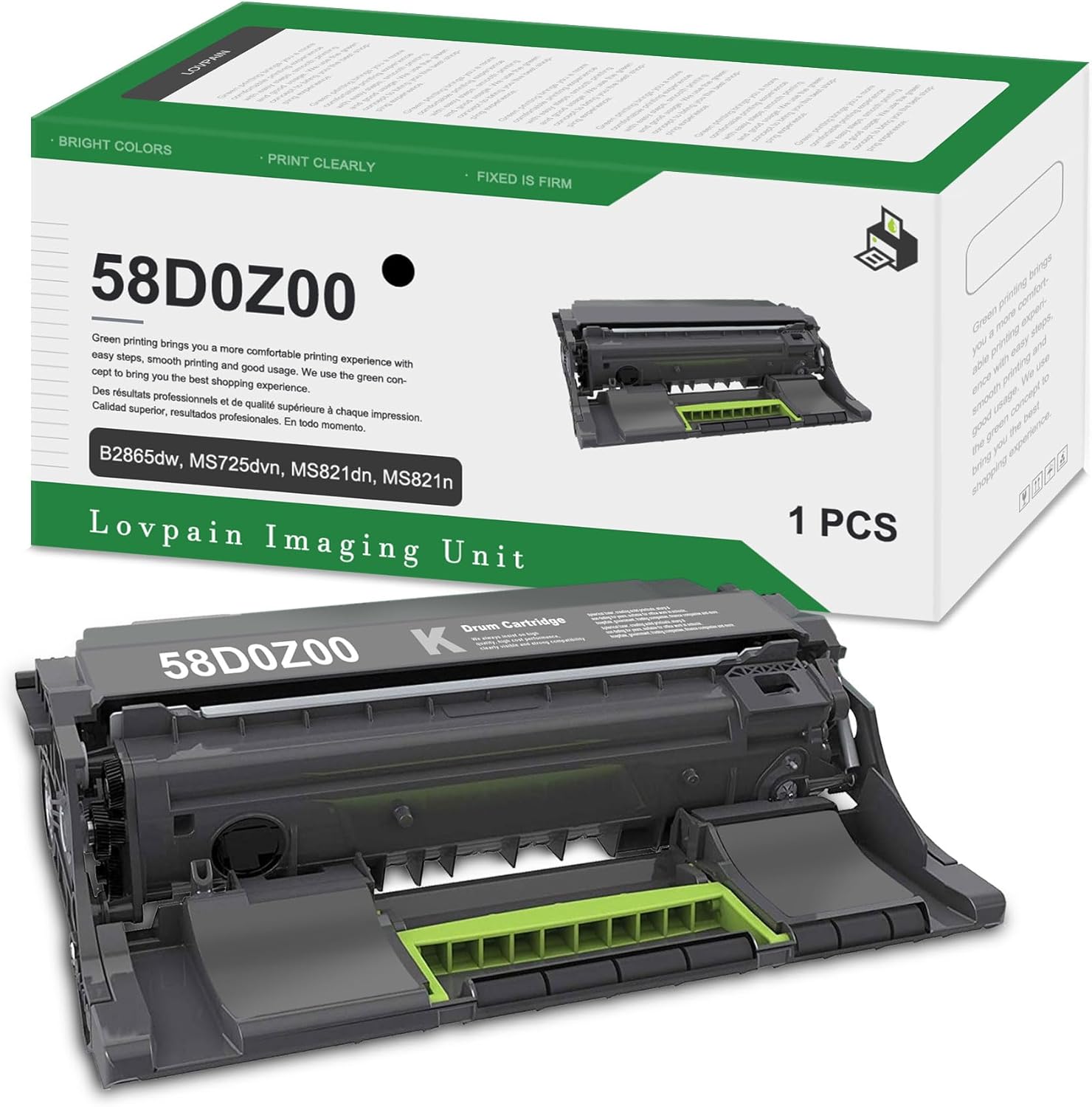 Amazon.com: 58D0Z00 Imaging Unit Toner Black (1-Pack) - Compatible ...