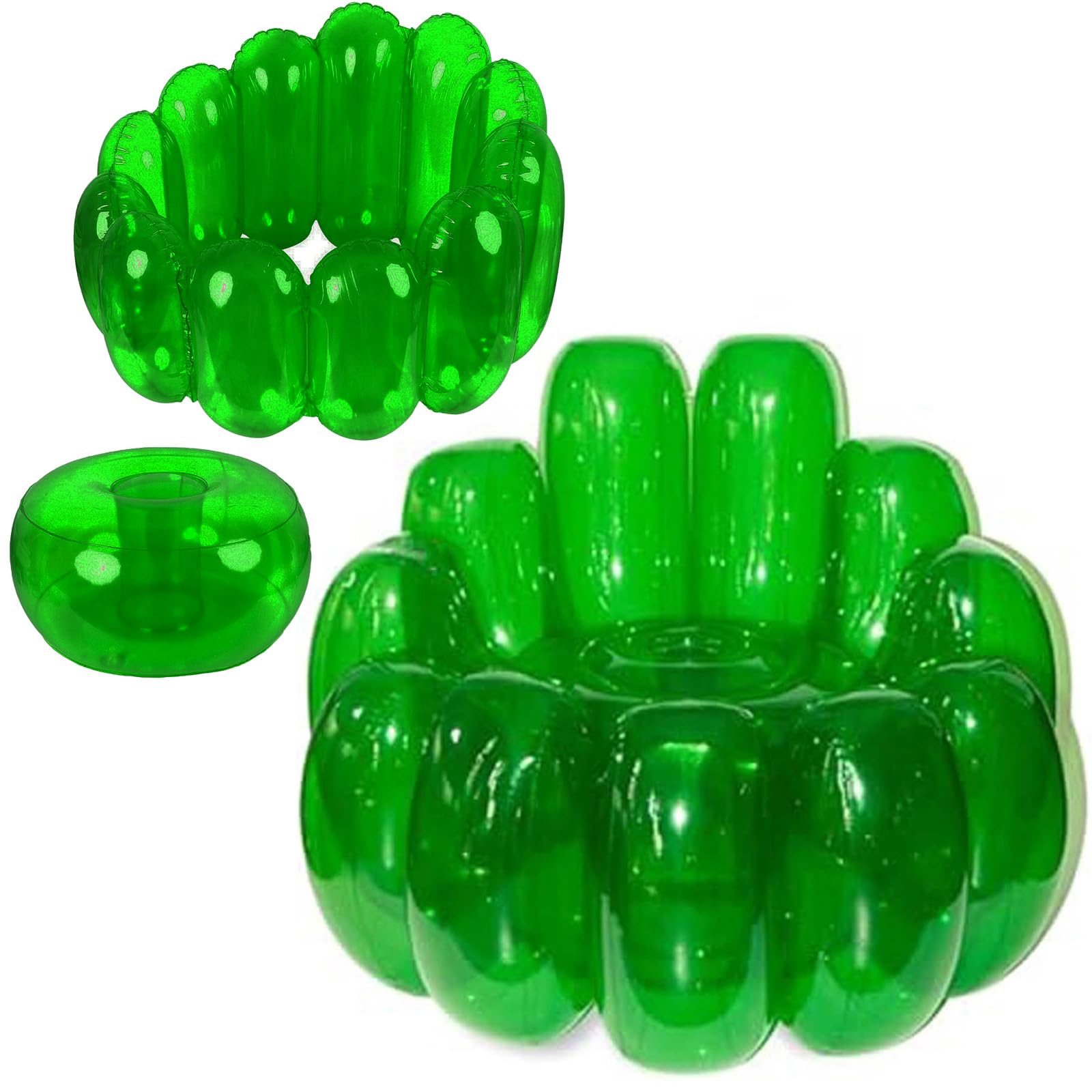 Amazon.com: amusediy Jelly Inflatable Blow Up Chair, Indoor Outdoor ...