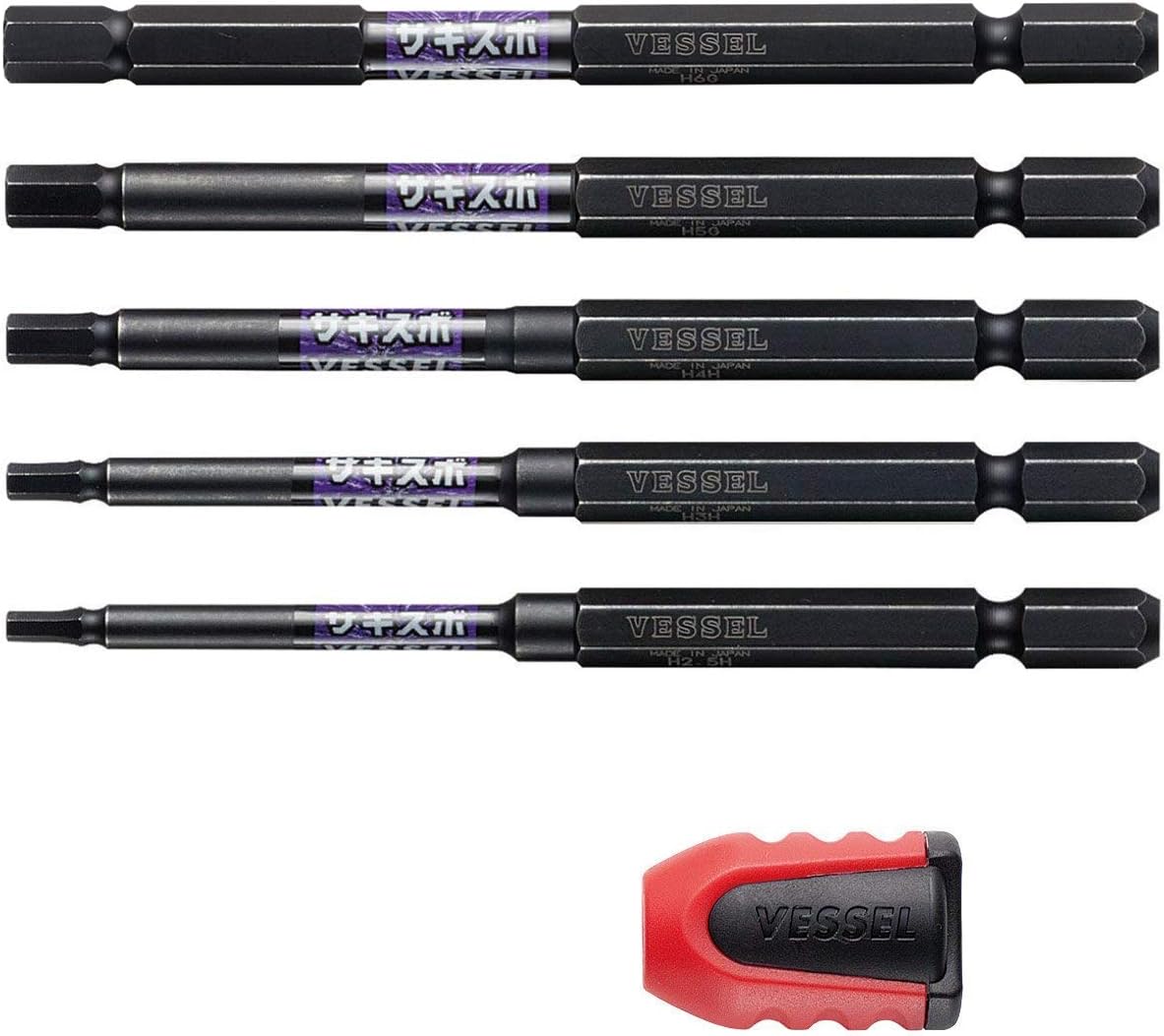 Vessel Recessed hSAKISUBOh Hex Bit 5-Piece Set [No.BW-32] (Assorted 5PC ...