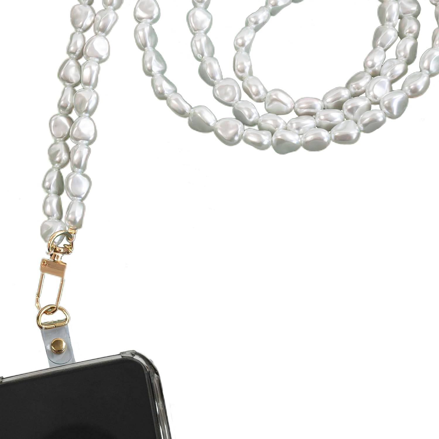 Amazon.com: Fiona Lucia Pearl Crossbody Phone Chain, Cell Phone Lanyard ...