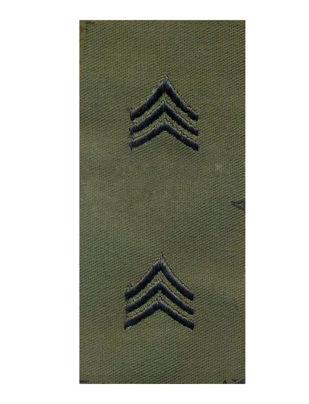 Amazon.com: Army Sergeant E-5 Rank OD Green Sew-On Patches, Pair ...