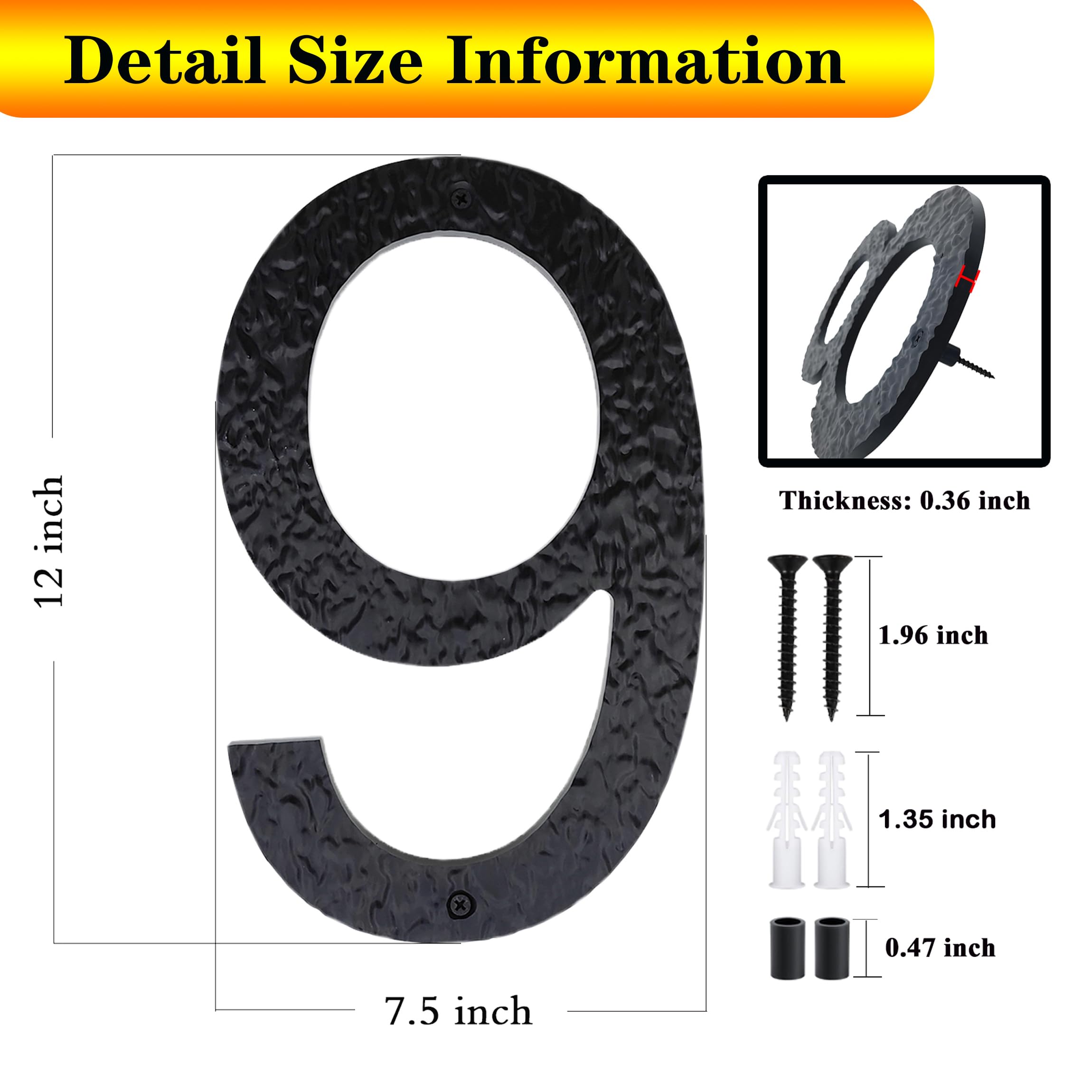 Snapklik.com : 12 Inch High House Numbers For Outside - Anti-Fading ...