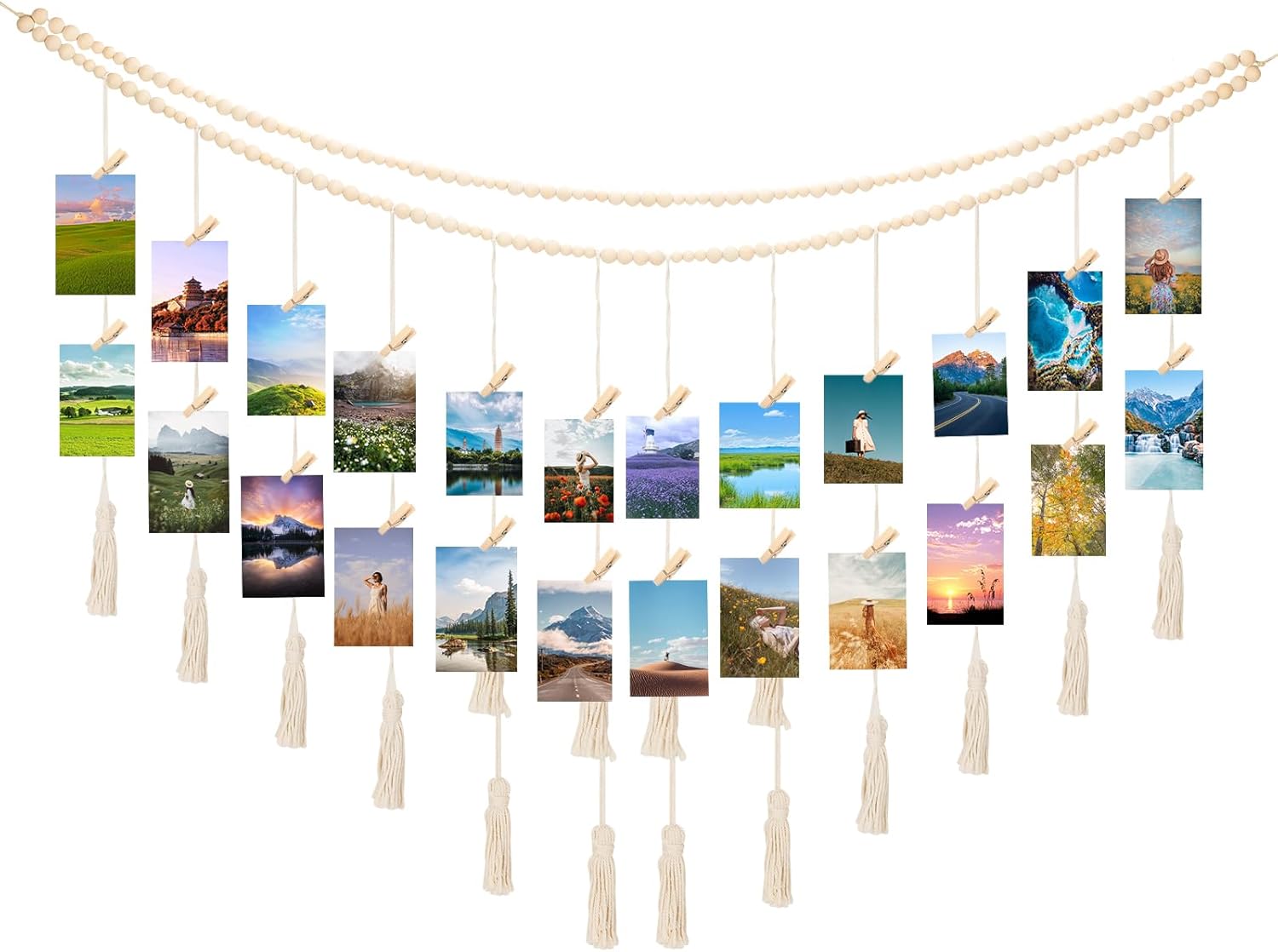 Amazon.com: joycraft 5Ft Photo Banner with Clips, Boho Double Layer ...