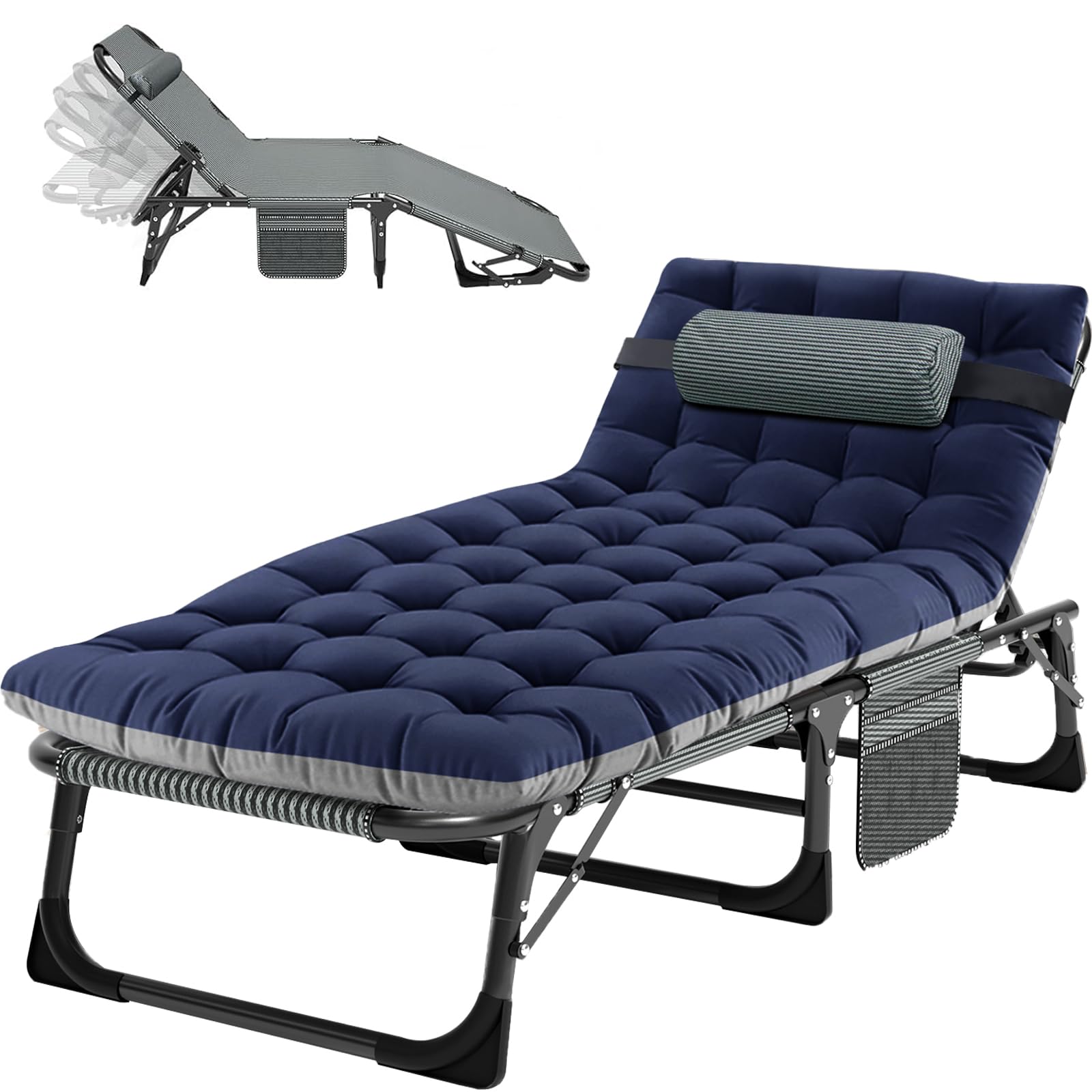 Sun Loungers Garden Folding Sunbed 190x68x28CM Sunloungers Reclining ...