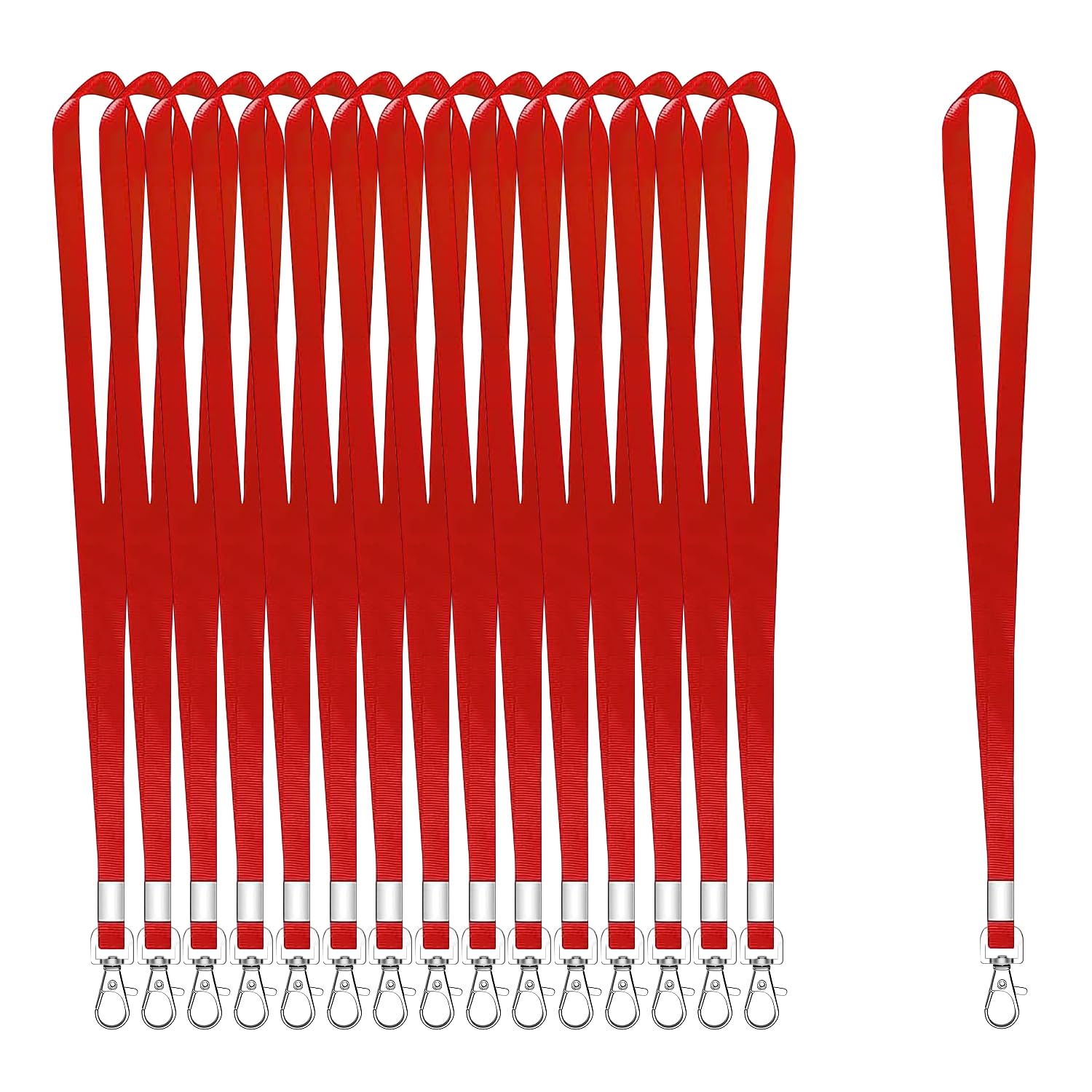 XHDA 50PCS Red Lanyards for Neck, Lanyards for ID Badge, Lanyard with ...