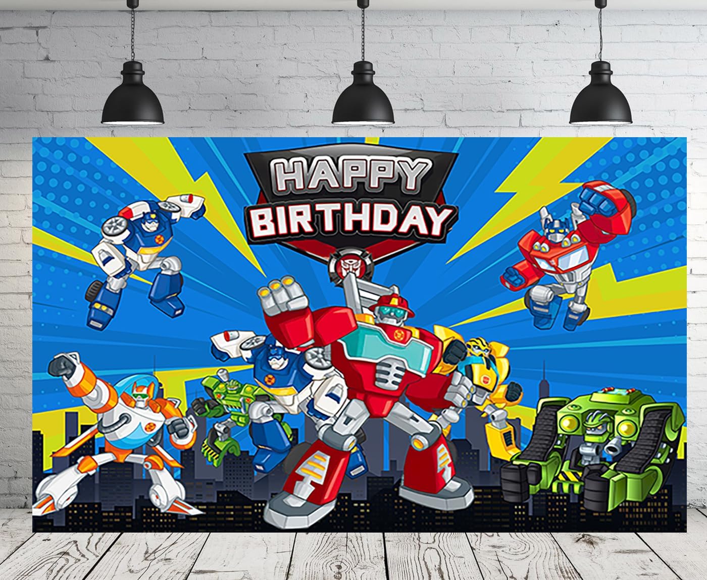 Amazon.com : ELLIAT Cartoon Robot Backdrop for Birthday Party Supplies ...