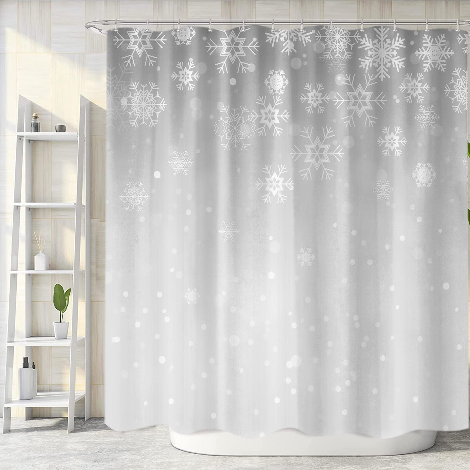 Amazon.com: Christmas Snowman Lace Shower Curtain : Home & Kitchen