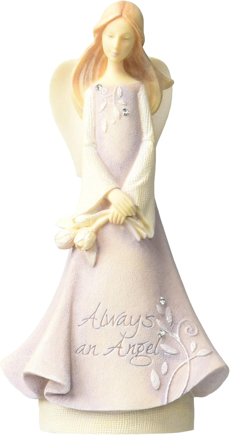Amazon.com: Foundations Mini Angel of Friends Stone Resin Figurine, 4.5 ...