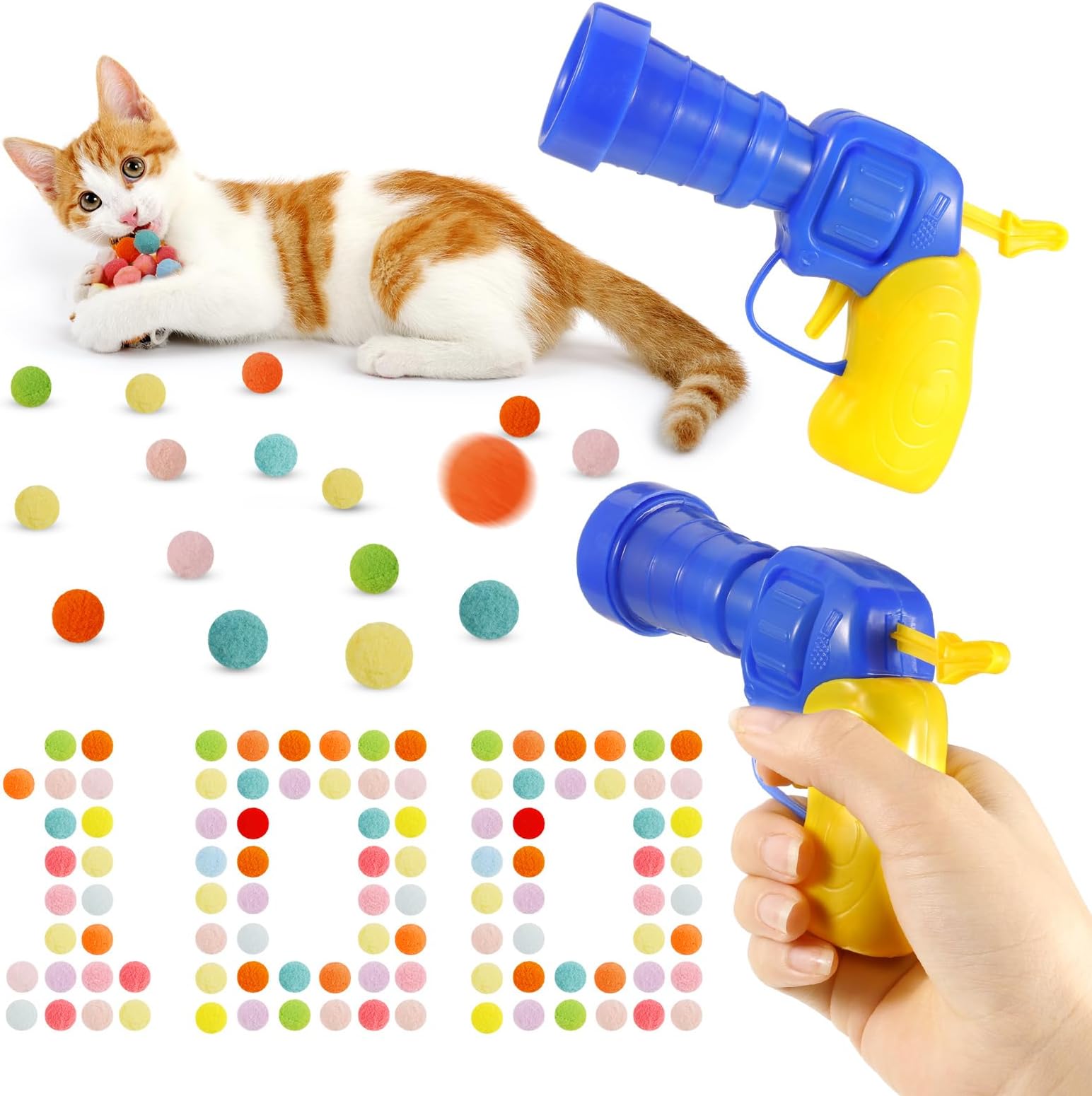 Amazon.com : Marsrut Kitten Toys, Interactive Cat Toys with 2 Launchers ...